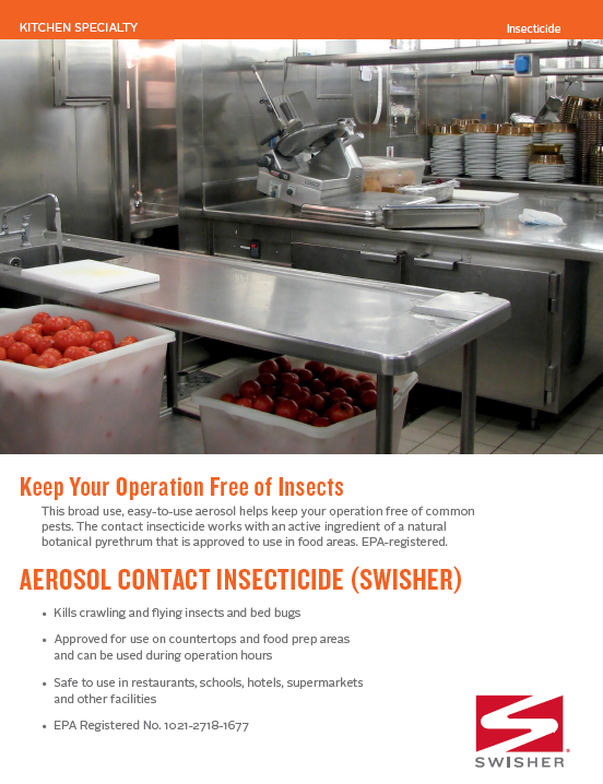 Aerosol Contact Insecticide (Swisher) Sell Sheet