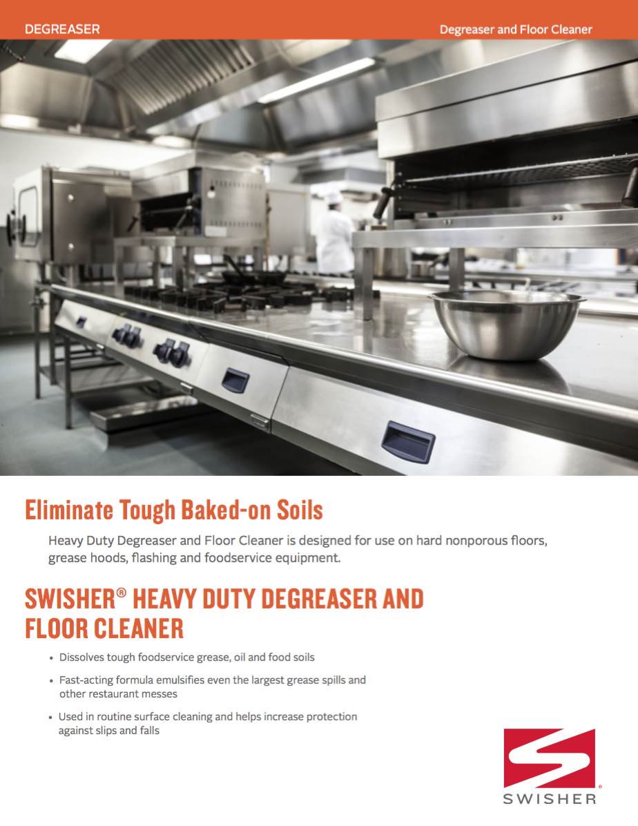 Swisher Heavy Duty Degreaser and Floor Cleaner Sell Sheet